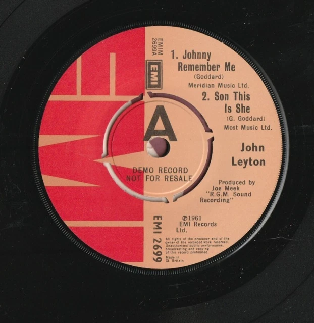 60S POP & Beat/RGM/JOE MEEK/G. GODDARD-JOHN LEYTON EP-WILD WIND-EMI ...