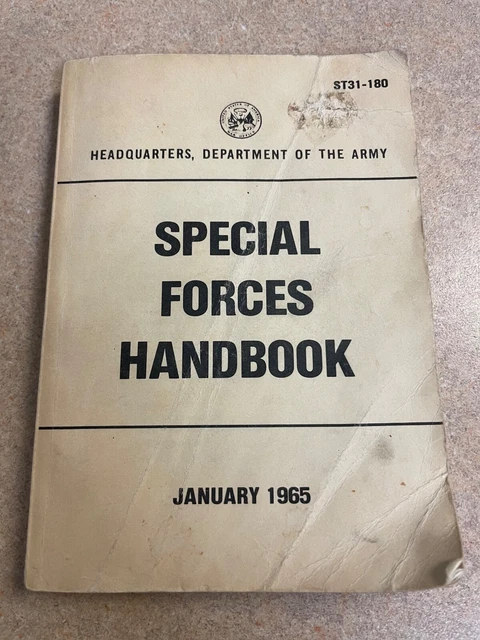 ORIGINAL VIETNAM WAR US Army Special Forces Field Handbook Jan 1965 EUR ...