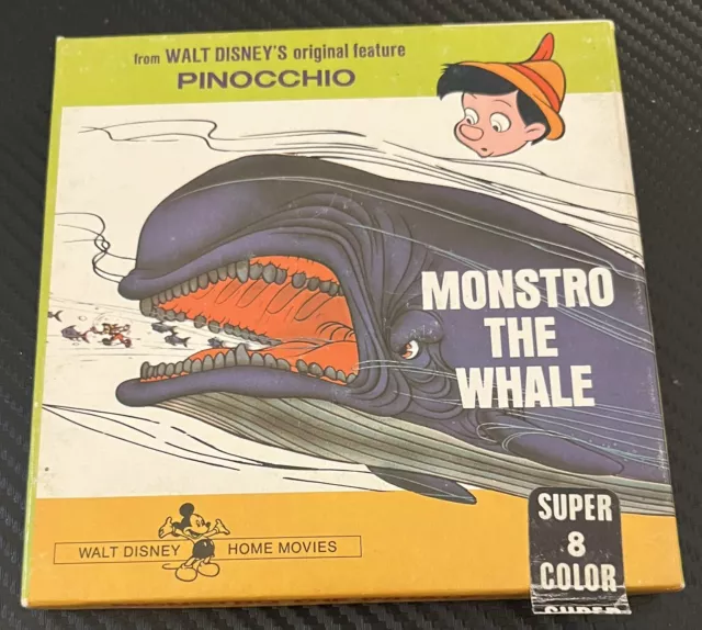 VINTAGE WALT DISNEY Pinocchio “Monstro the Whale” Super 8mm Color ... VINTAGE WALT DISNEY Pinocchio “Monstro the Whale” Super 8mm Color ...