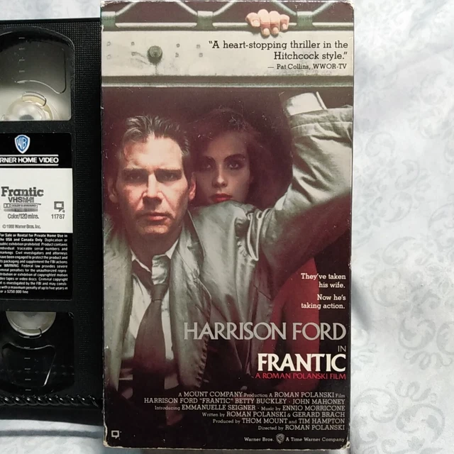 FRANTIC (1988), WARNER Bros VHS, Dir: Roman Polanski, Actor: Harrison ...