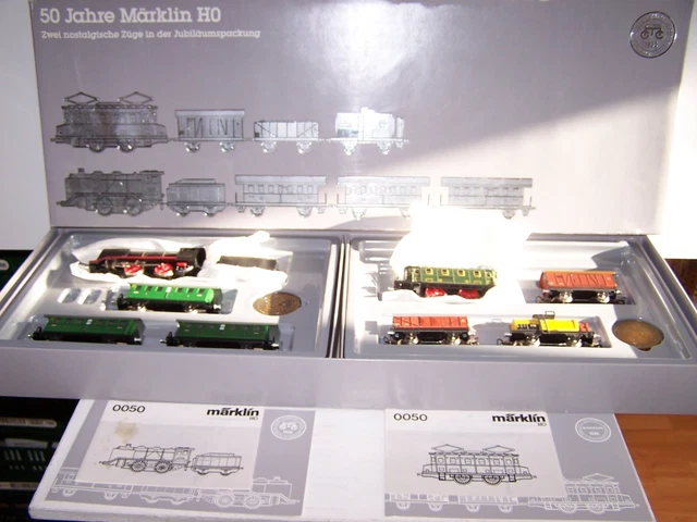 MÄRKLIN 0050 SCALE H0 Railway 50 Years Anniversary Double Pull Pack ...