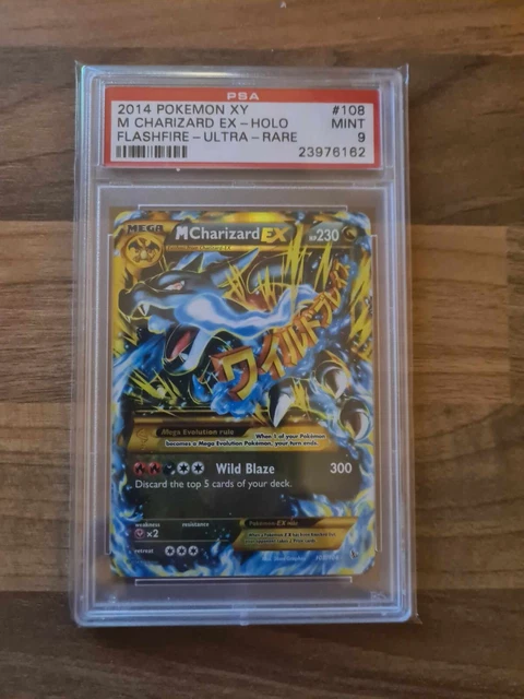 PSA 9 Mega Charizard EX Flashfire Pokémon TCG XY Secret Rare 108/106 ...