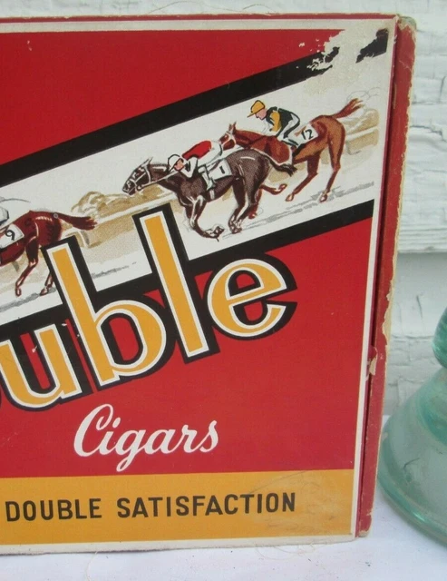 VINTAGE SCARCE DAILY Double Horse Race Cigar Box Paper Label 2 For 5 ...