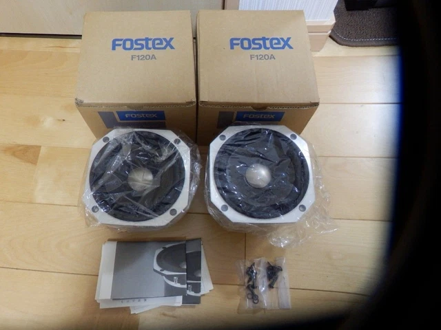 FOSTEX F120A 12CM Alnico Full-Range Speaker Units Pair Tested & Working ...