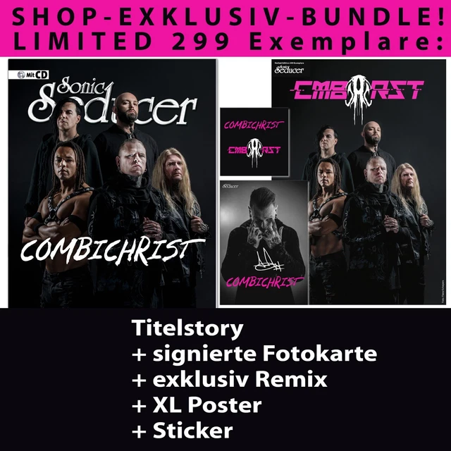 LIMITED SONIC SEDUCER 04/24: Combichrist Bundle sign. Fotokarte, Poster ...
