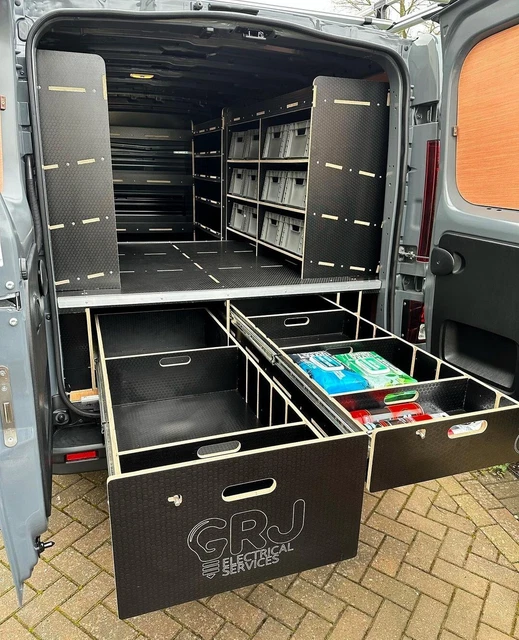 FORD TRANSIT CUSTOM Racking System With False Floor & Rear Drawers ...