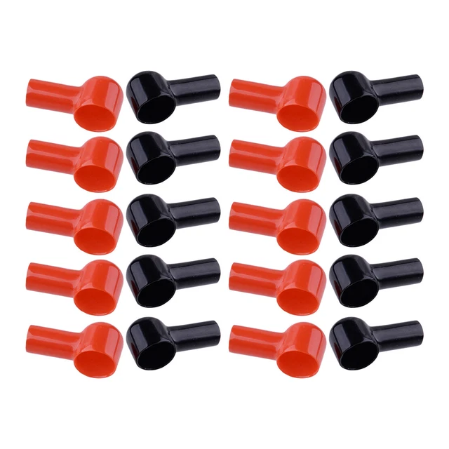 CAR BATTERY POSITIVE Negative Terminal Cover Insulation Caps Boot 20pcs ...