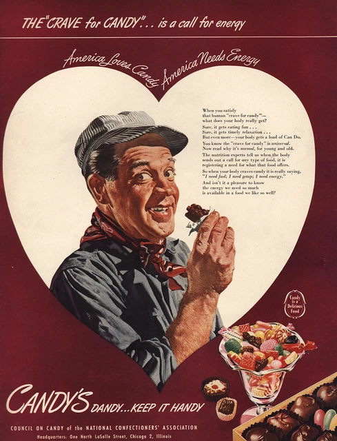 1946 NATIONAL CONFECTIONERS: Candy Dandy Keep It Handy Vintage Print Ad ...