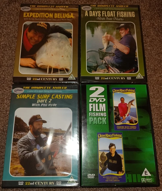 DVD BUNDLE X 4 Rare Fishing DVDs 3 Sealed Simple Surf Casting Part 2 £ ...
