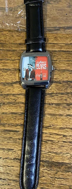 ELVIS PRESLEY COCA-COLA Jack Daniels Watch Black Tan Band J'ai embrassé ...