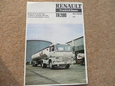 RENAULT TR 280 4x2 ROAD TRACTOR Commercial Vehicle Sales Brochure March ...