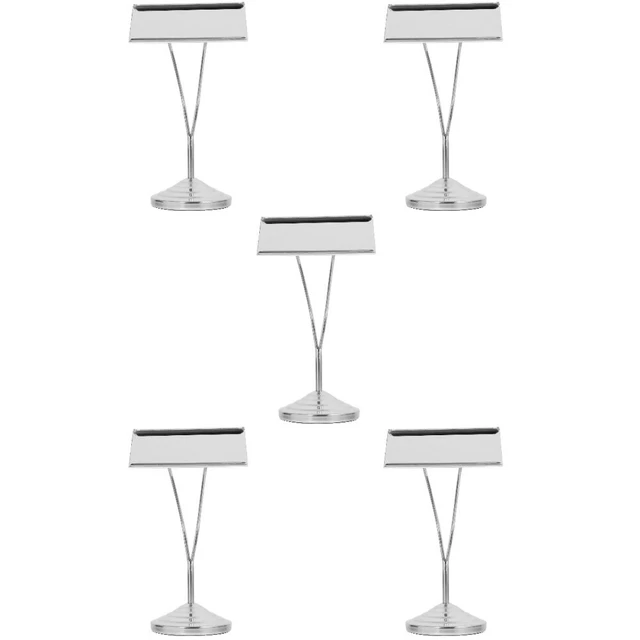 5 PACK MENU Display Board Photo Stand Label Holder Stainless Steel £52. ...