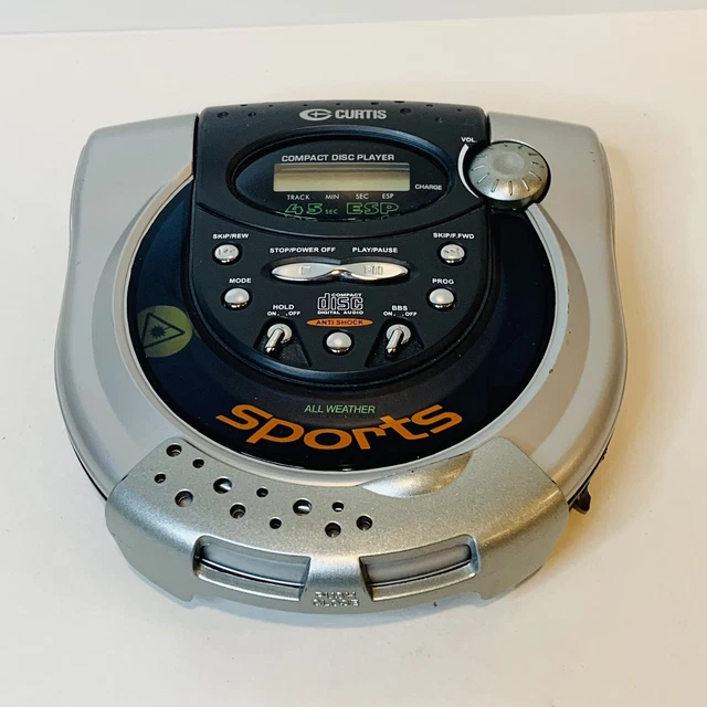 VINTAGE CURTIS CD059 Portable CD Player All Weather Sports Discman ...