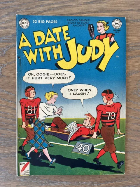 A DATE WITH Judy #20 DC Comics 1950 Good Girl Teen Romance Golden Age F ...