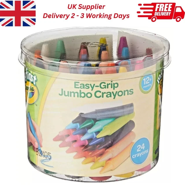 CRAYOLA MYFIRST JUMBO Crayons Assorted Colours (Pack of 24) Easy-Grip ...