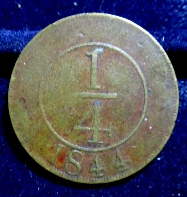 REPUBBLICA DOMINICANA - Moneta da 1/4 di Real 1844 Bronzo RARA EUR 9,50 ...