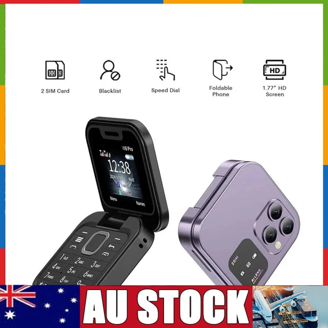 2024 MINI FLIP Mobile Phone 2 SIM Card Small Display Foldable Cell ...