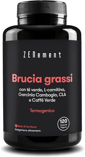 INTEGRATORE BRUCIA GRASSI, 120 Capsule - Termogenico, Drenante, Energizzante - C EUR 25,99 ...