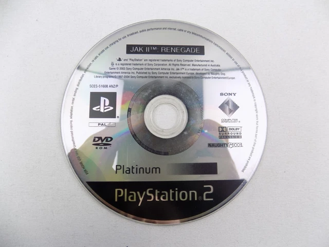 MINT DISC ONLY Playstation 2 PS2 Platinum Jak II 2 Renegade Free ...