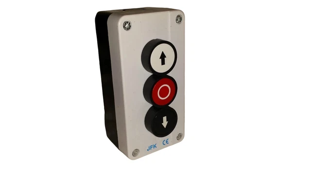 PUSH BUTTON STATION up/down arrows + stop button, hoist, roller shutter door £11.99 - PicClick UK