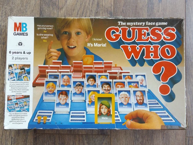 GUESS WHO BOARD Game MB Games Vintage 1980 Incomplete Spares £9.99 ...