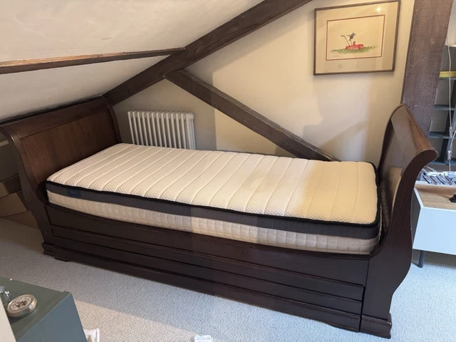 SIMON HORN MAHOGANY single sleigh bed with guest trundle - mattresses ...