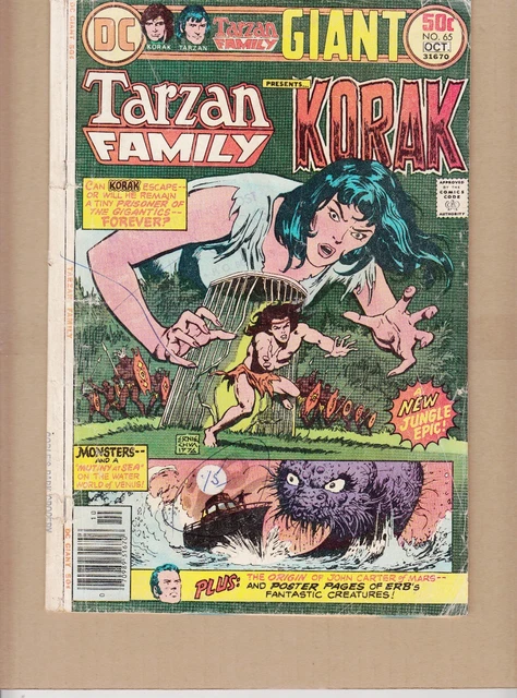 TARZAN FAMILY #65 1976 Dc -Lord Of The Jungle-Giant-Korak-Kanigher ...