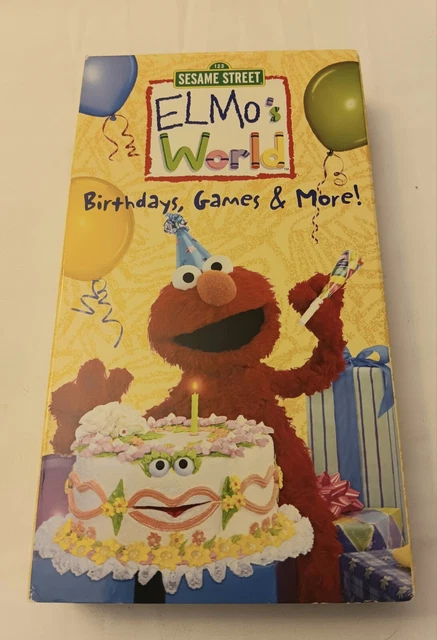 SESAME STREET ELMO'S World Birthdays Games & More VHS Tape 2001 Tape ...