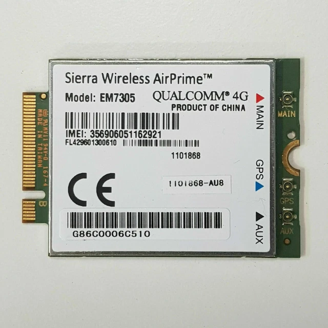 TARJETA GENUINA SIERRA Inalámbrica AirPrime EM7305 100Mbps 3G 4G GPS M ...