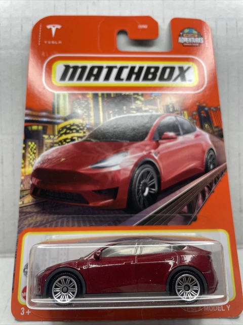 MATCHBOX TESLA MODEL Y Red #18 18/100 2022 Basic Car Die Cast Mattel ...