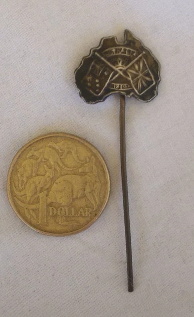 AUSTRALIAN WW1 PATRIOTIC stick pin badge. 1914. Aust. & UK flags. $53. ...