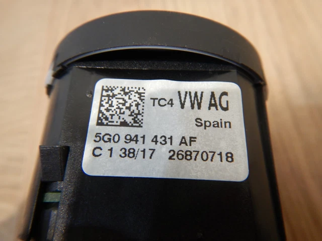 INTERRUTTORE LUCE SEAT Ibiza 6F VW Polo 6C Fari Fendinebbia 5G0941431AF ...
