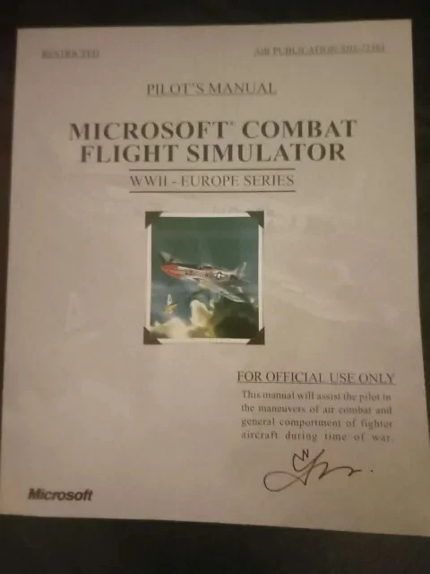 MICROSOFT COMBAT FLIGHT Simulator WWII Europe Series Pilot's Manual £6. ...