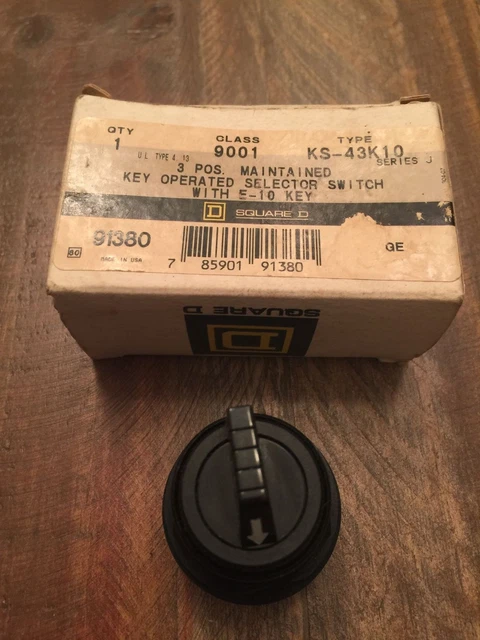 NEW IN BOX Square D Key Operated Selector Switch 9001 Ks-43K10 Ser.j ...