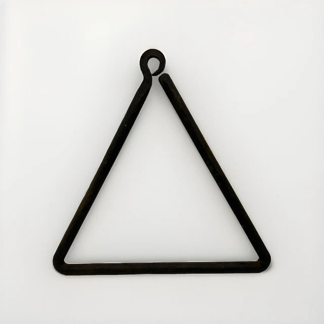 ANTIQUE IRON TRIANGLE/ 11” Dinner Bell, Porch, Rustic Farm, Cabin ...