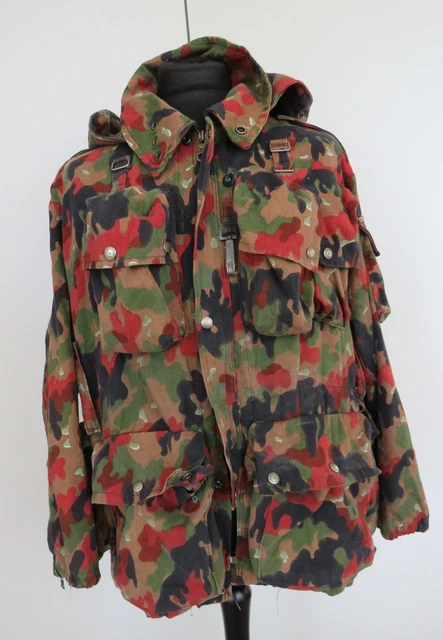 SWISS ARMY M70 Field Jacket TAZ 57 Alpenflage Camouflage Pattern £64.95 ...