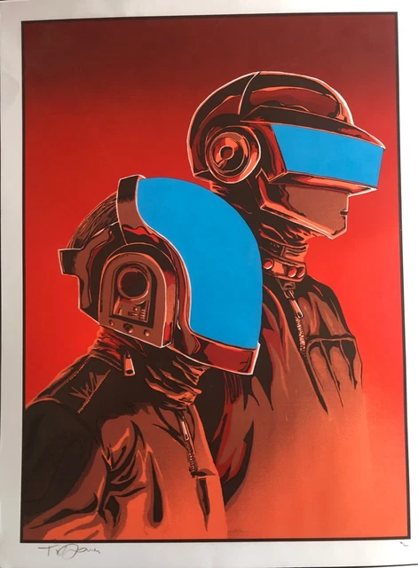 DAFT PUNK DISCOVERY Orange Editi SerigraphicPrint Tim Doyle limited ...