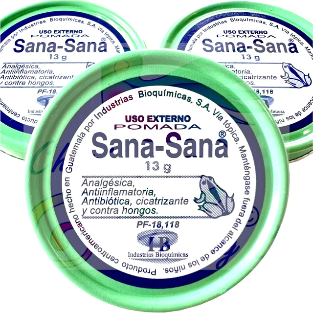 SANA SANA, POMADA Analgesica, Antinflamatoria, Cicatrizante 13 gr. (6 ...