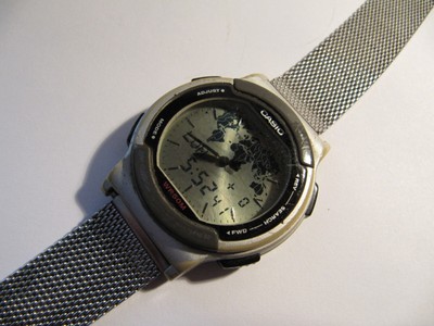 CASIO ABX-53 TWINCEPT VINTAGE World Time Analog-Digital Men's Watch £29 ...