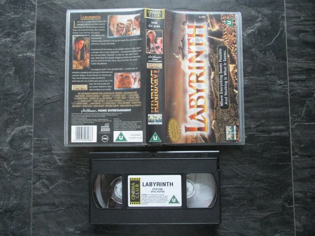 LABYRINTH VHS ORIGINAL Cinema Club Vhs Not Big Box Vhs Ex Rental Vhs £ ...