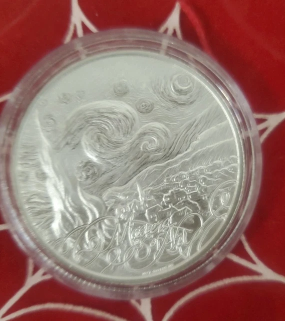 VINCENT VAN GOGH 🎨1 Oz .999 Silver 😱 Silver Art Round 😱😱😱 $313.07 ...
