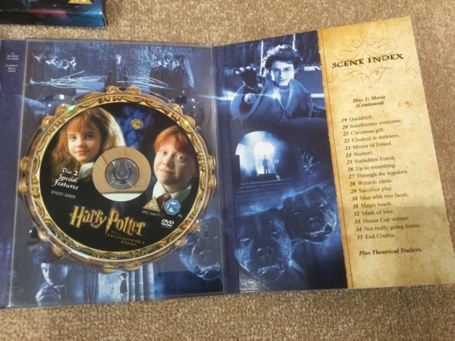 HARRY POTTER AND The Philosopher's Stone (DVD, 2002, 2-Disc Set ...