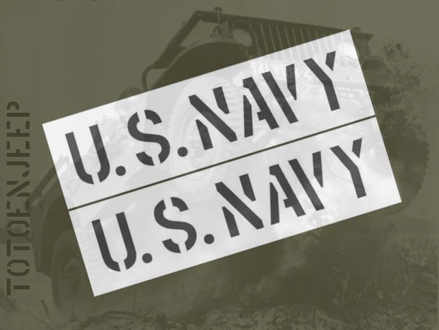 POCHOIR STENCIL MARQUAGE US NAVY 3 POUCES . ... jeep willys US WW2 EUR ...
