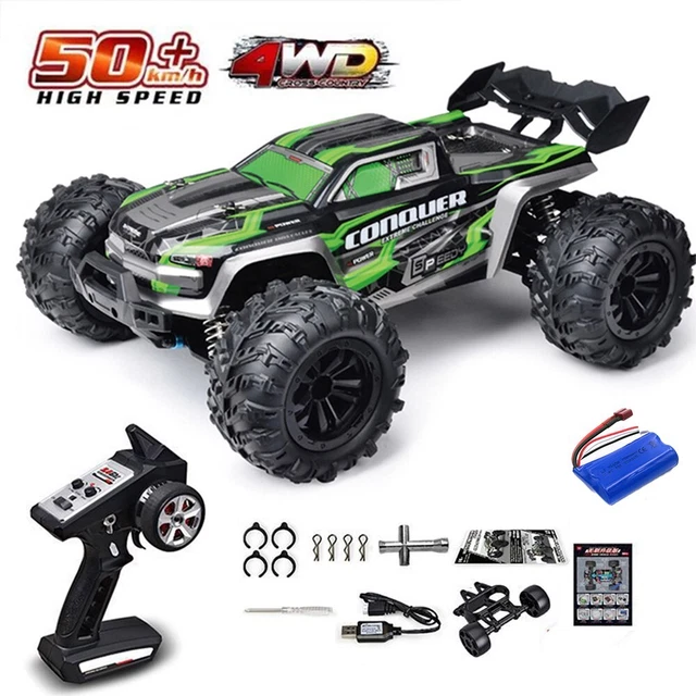 HIGH-SPEED 4X4 RC Off-Road Car 70KM/H Monster Truck with LED Heal ...