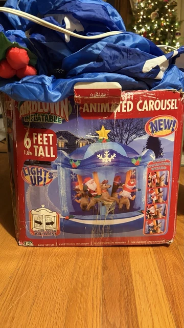 RARE GEMMY INFLATABLE Carousel Rotating Globe Air Blown £84.72 ...