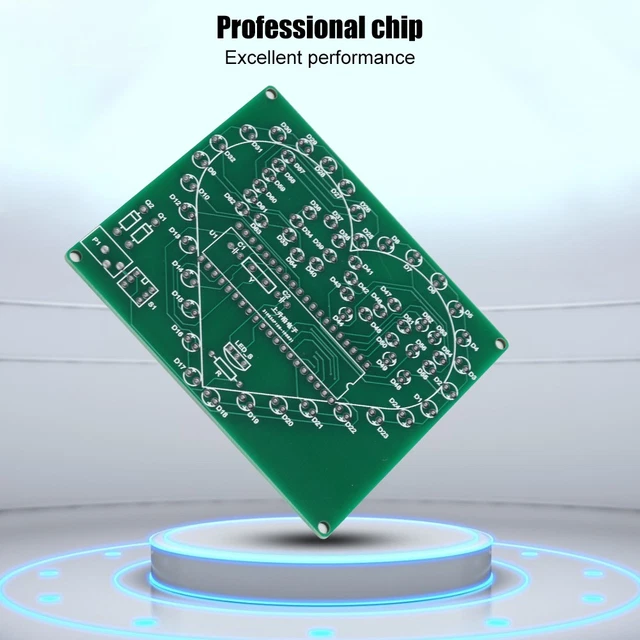 .STC51 SINGLE CHIP DC4.5-5V Remote Control Heart Shaped LED Light Kit ...
