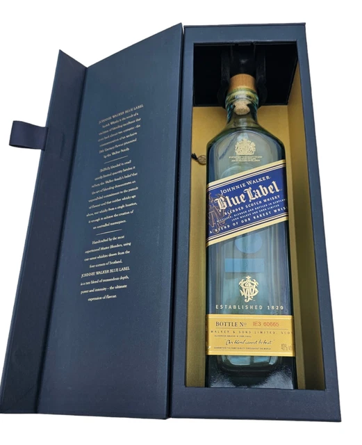 NEW JOHNNIE WALKER Blue Label Empty Whiskey and box £8.00 - PicClick UK