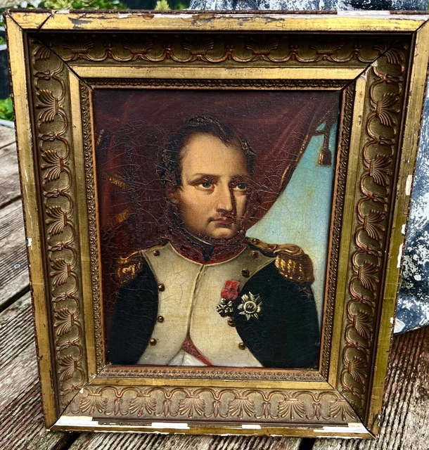 ANCIEN TABLEAU PORTRAIT de Napoleon école française époque 19 eme ...