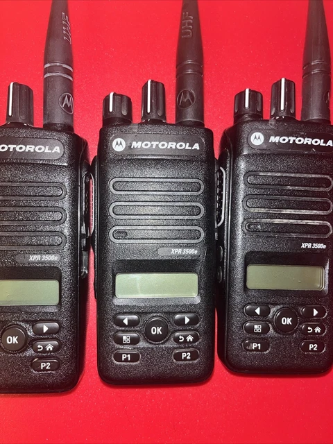 1 MOTOROLA MOTOTRBO XPR3500E UHF 403-527 MHz Digital Portable ...