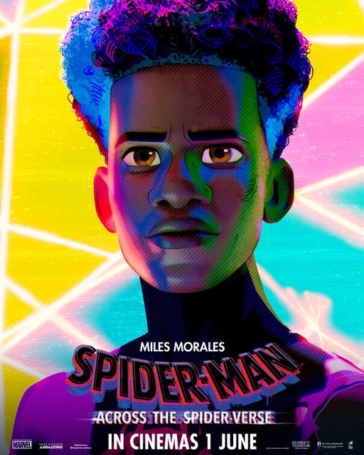 SPIDER-MAN ACROSS THE Spider-Verse 2023 Movie Poster (a) 24"x36" Miles ...